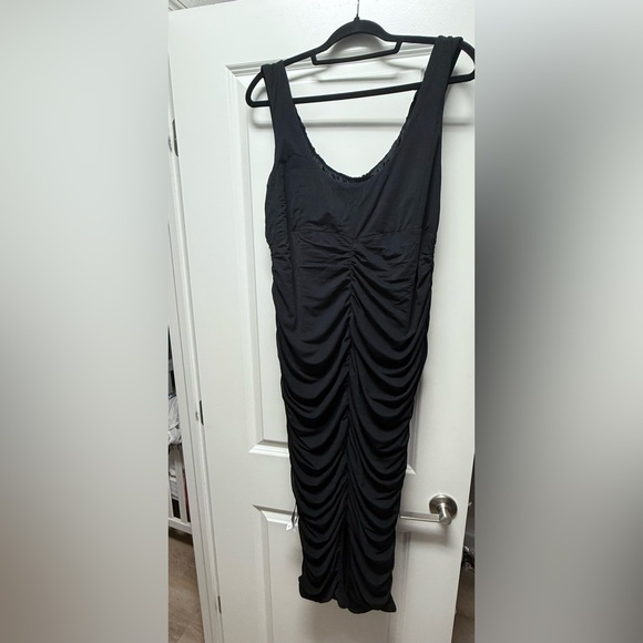 ASOS | Dresses | Asos Black Ruched Sheath Midi Dress | Poshmark